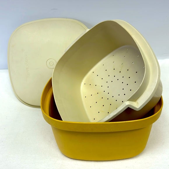 Kitchen | Vintage Tupperware Harvest Gold Microwave Riceveggie Steamer ...